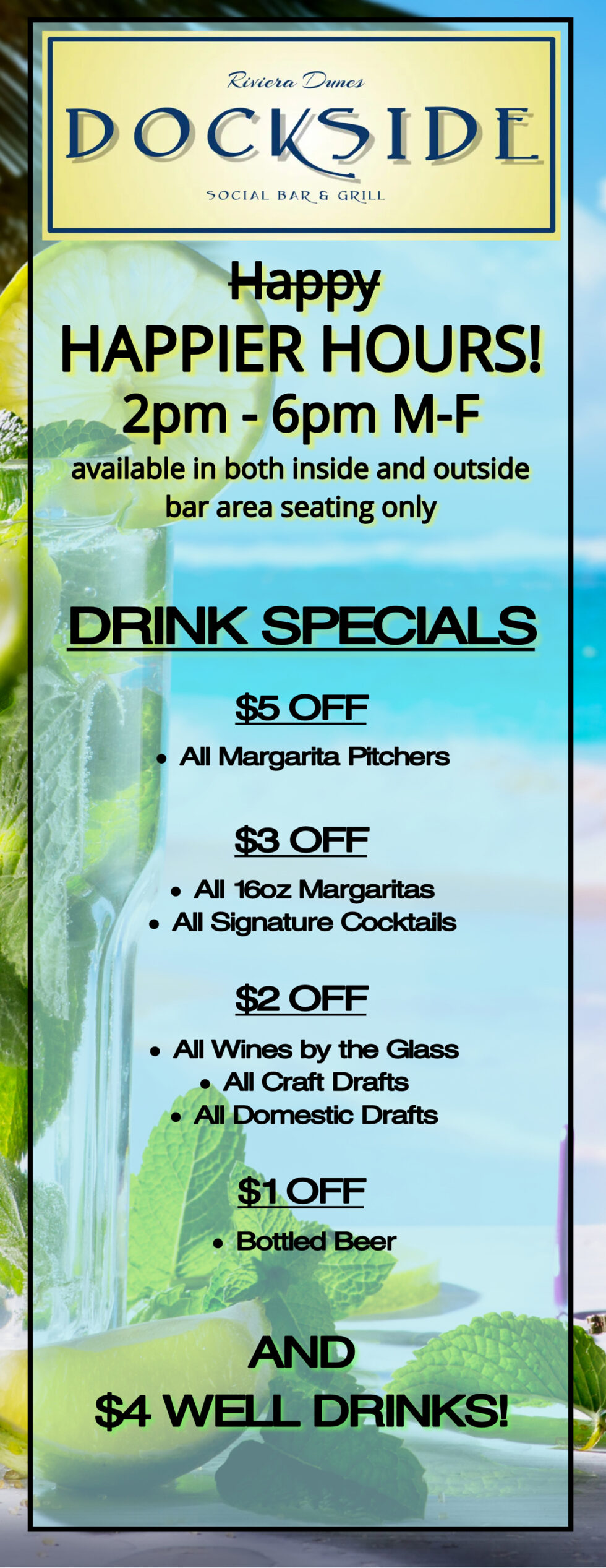 Happy Hour - Riviera Dunes Dockside